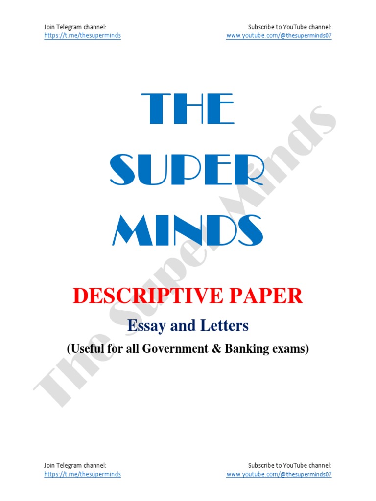 Descriptive Paper - Essay and Letters | PDF | Cost Of Living | Sexual ...