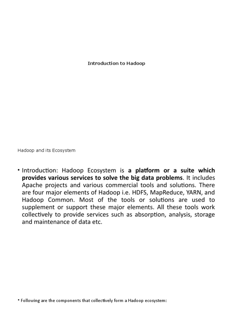 Unit 5_Introduction to Hadoop(1) | PDF | Apache Hadoop | Computer Cluster