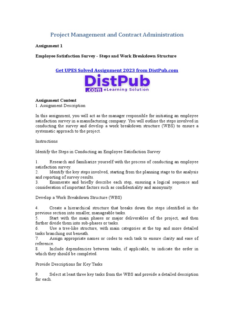 UPES Solved Assignment - Project Management and Contract Administration | PDF | Project ...