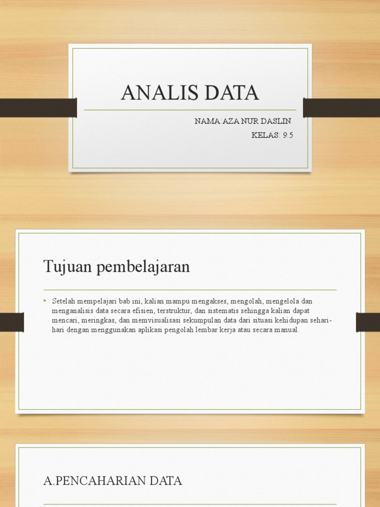 Analis Data | PDF