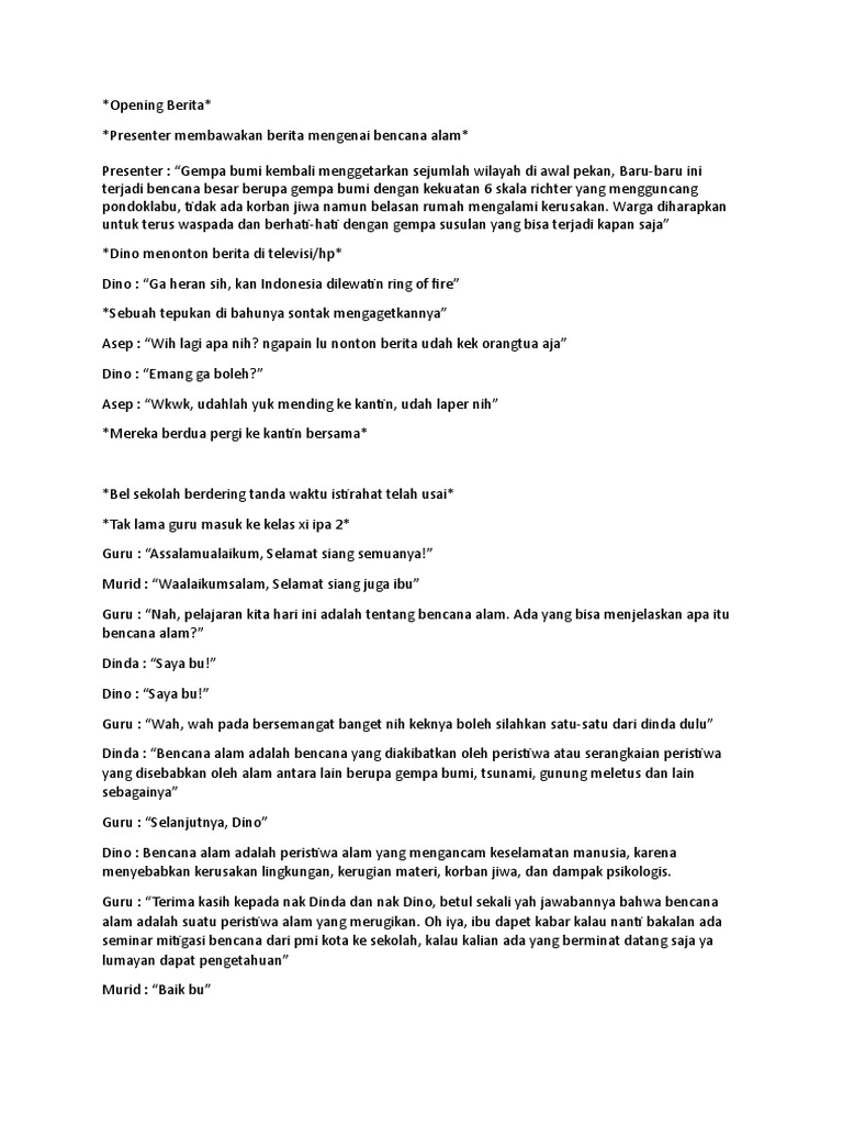 Naskah Short Movie | PDF