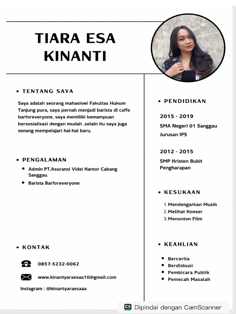 CV - Tiara Esa Kinanti | PDF