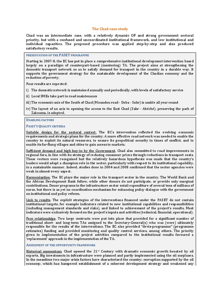 Section 3.3-Chad Case Study | PDF