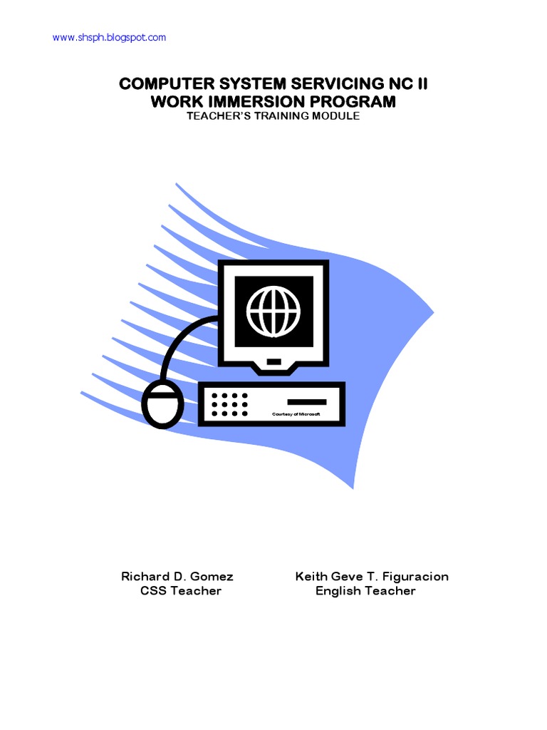 Computer System Servicing Teachers Module Work Immersion Program | PDF ...