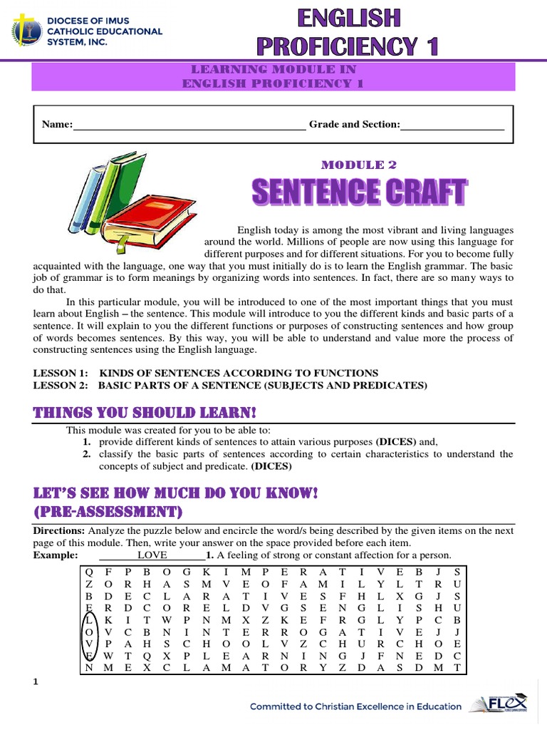 Module 2 - English Proficieny 1 | PDF