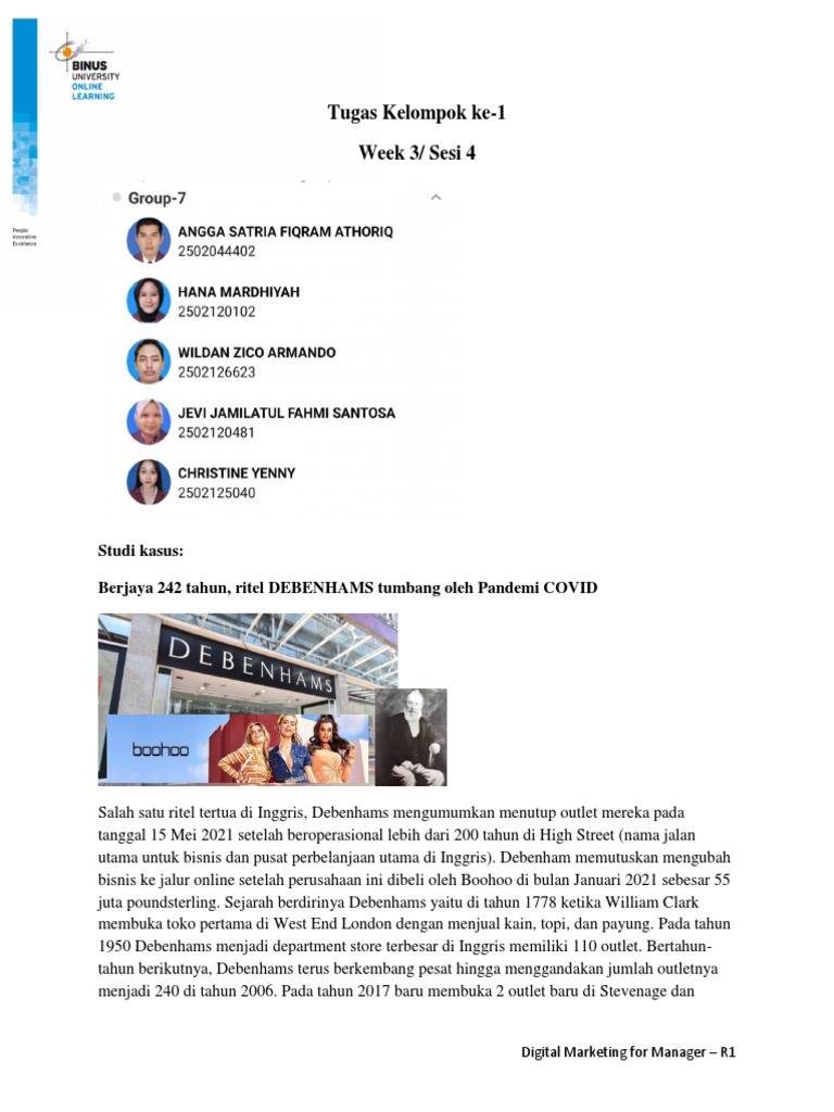 2222 MKTG6296038 Mlee TK1-W3-S4-R1 Team7 | PDF