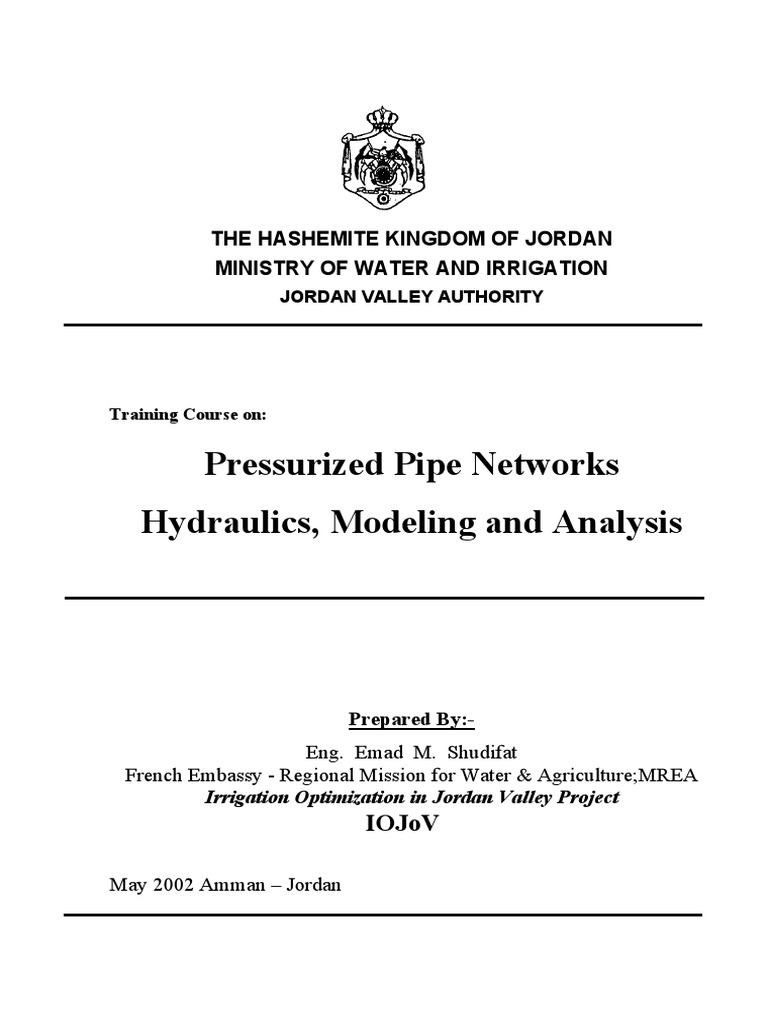 Pressurized Pipe Networks Hydraulics and Modeling and Analysis | PDF | Pascal (Unit) | Pump