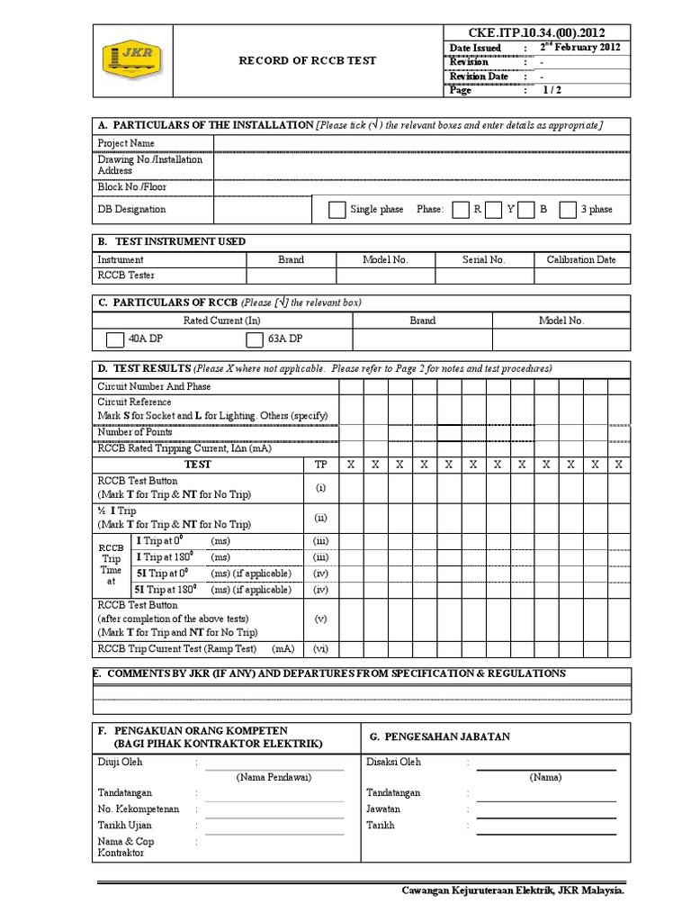 Cke Itp 01 34 00 2012 Borang Rccb Pdf Pdf
