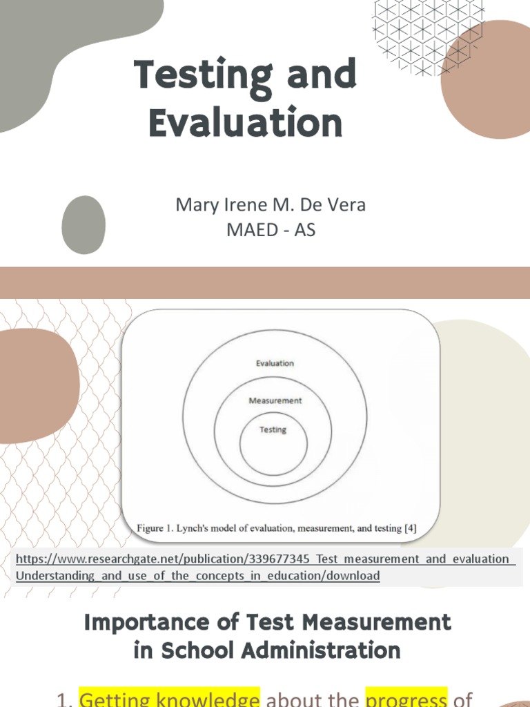 De Vera Mary Irene M Testing Evaluation | PDF