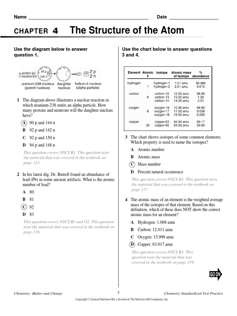 Chemistry Final Worksheet | PDF | Atoms | Radioactive Decay