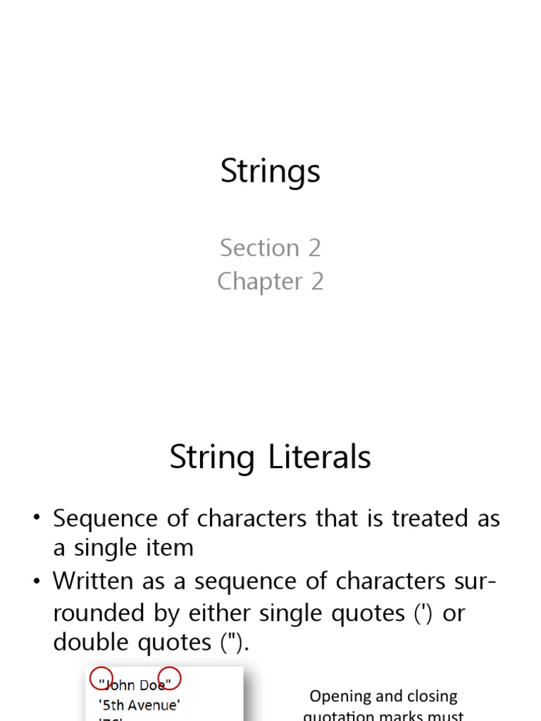 2 2 Strings Pdf String Computer Science Integer Computer Science 3072