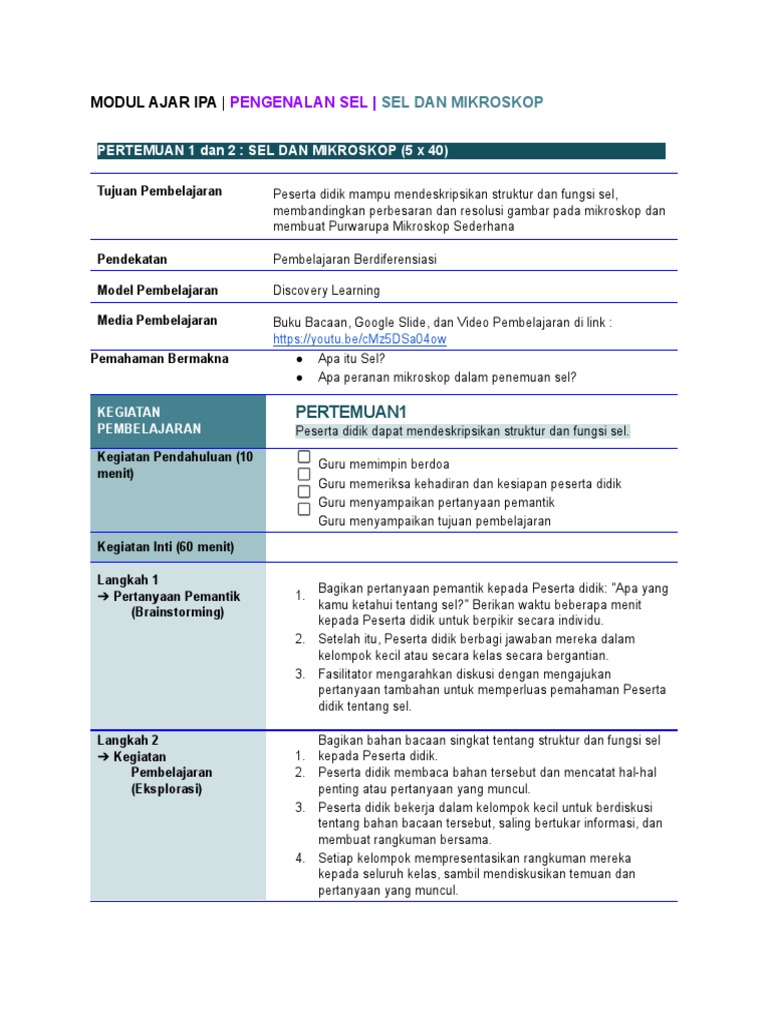 Modul Ajar-SEL-Pertemuan 1 - 2 | PDF | Karier & Perkembangan | Sains & Matematika