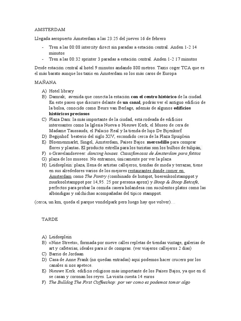 AMSTERDAM Definitivo | PDF | Amsterdam