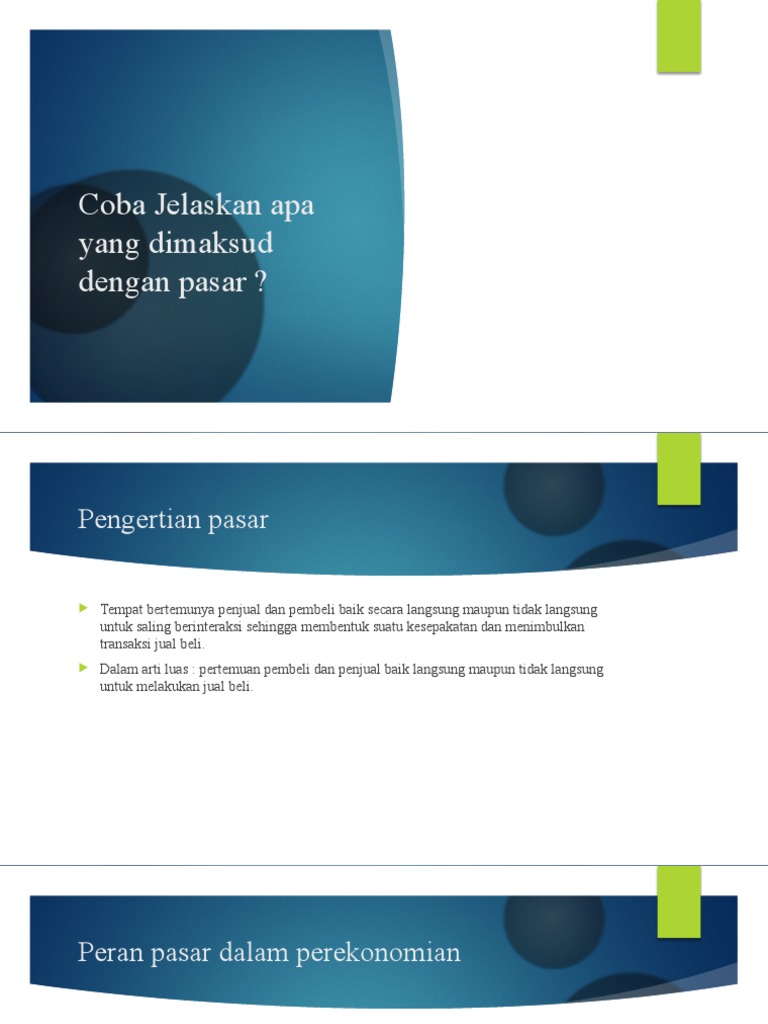 Power Point Pasar Dan Struktur Pasar | PDF | Bisnis
