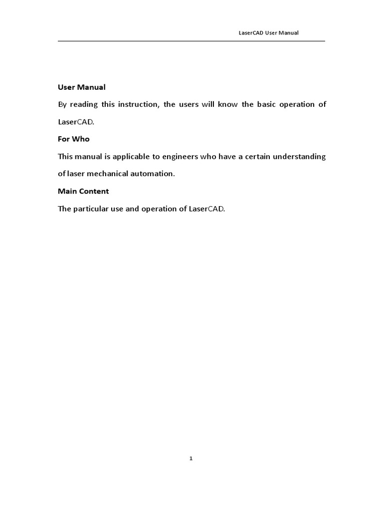 LaserCAD User Manual | PDF