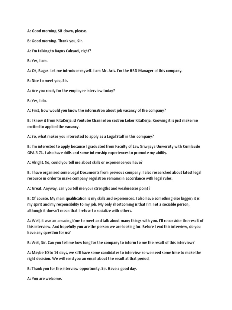 Dialog Interview | PDF