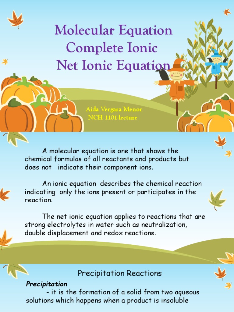 Net Ionic Equations | PDF | Ammonium | Salt (Chemistry)