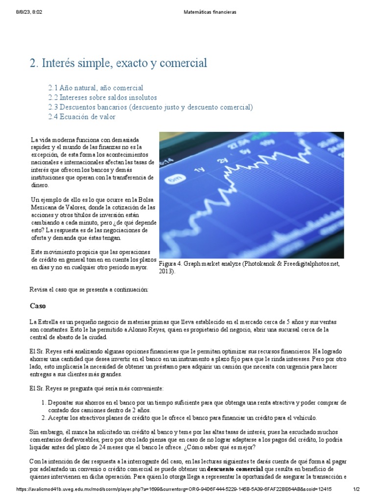 Interes Simple, Exacto y Comercial | PDF | Bancos | Interés