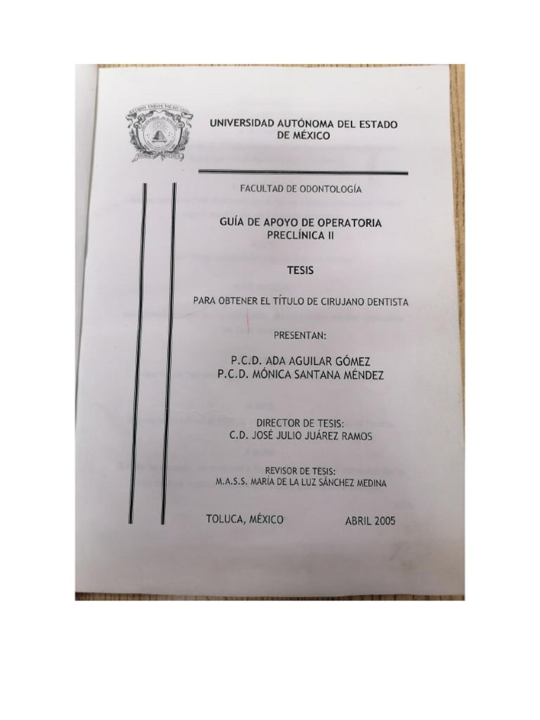 Guia de Apoyo para Operatoria Preclinica II | PDF
