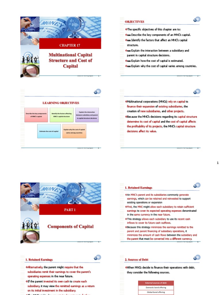 Chapter 4 - Multinational Capital Structure and Cost of Capital | PDF