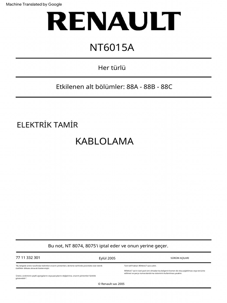 6015A Elektrik Instandsetzung Allgemein | PDF