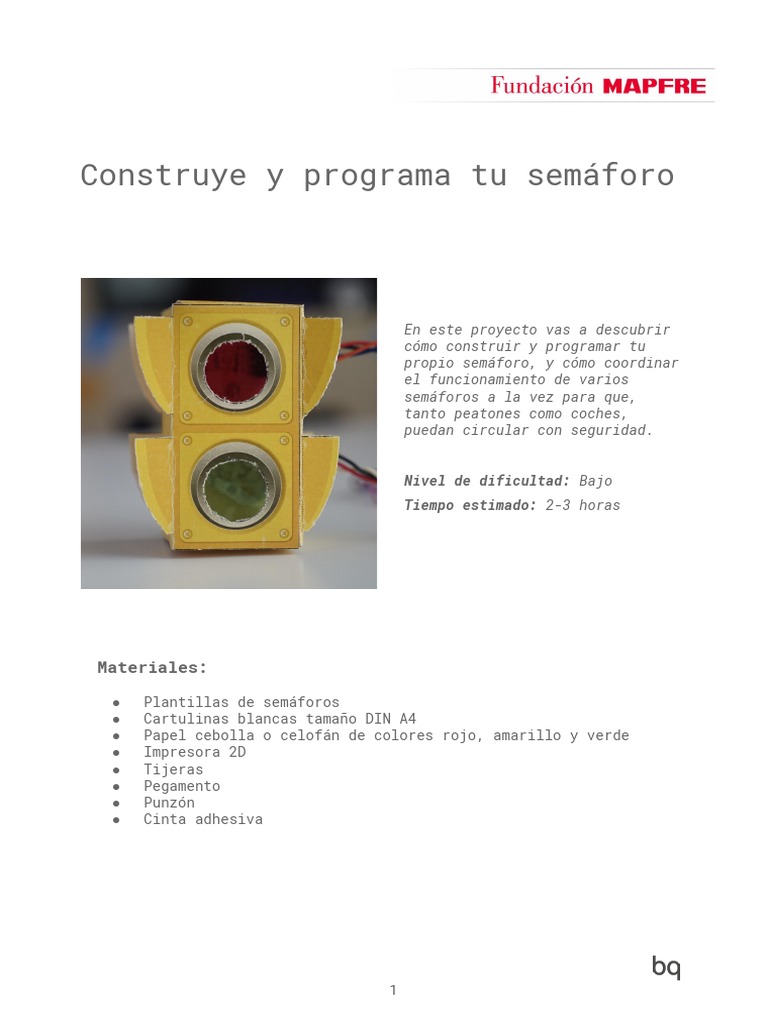 Construye y Programa Tu Semáforo | PDF