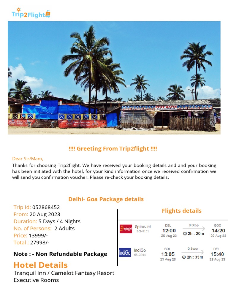 Delhi-Goa 5-Day Travel Package | PDF