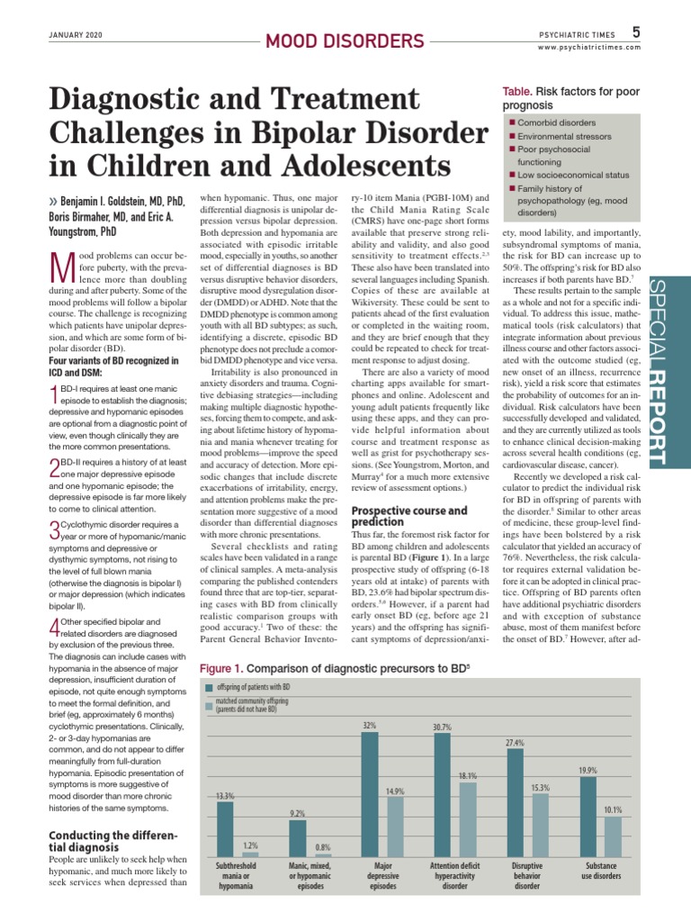 Diagnostic and Treatment Challenges in Bipolar Disorder in Children and ...