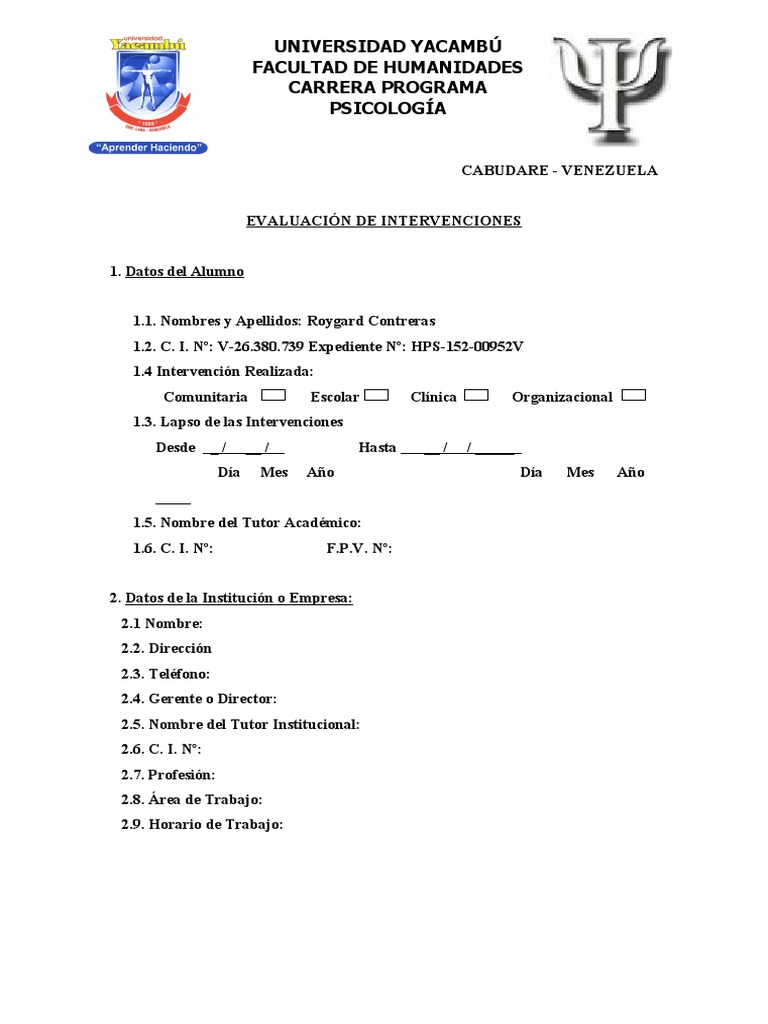 Evaluacion Del Tutor | Descargar gratis PDF | Conceptos psicologicos