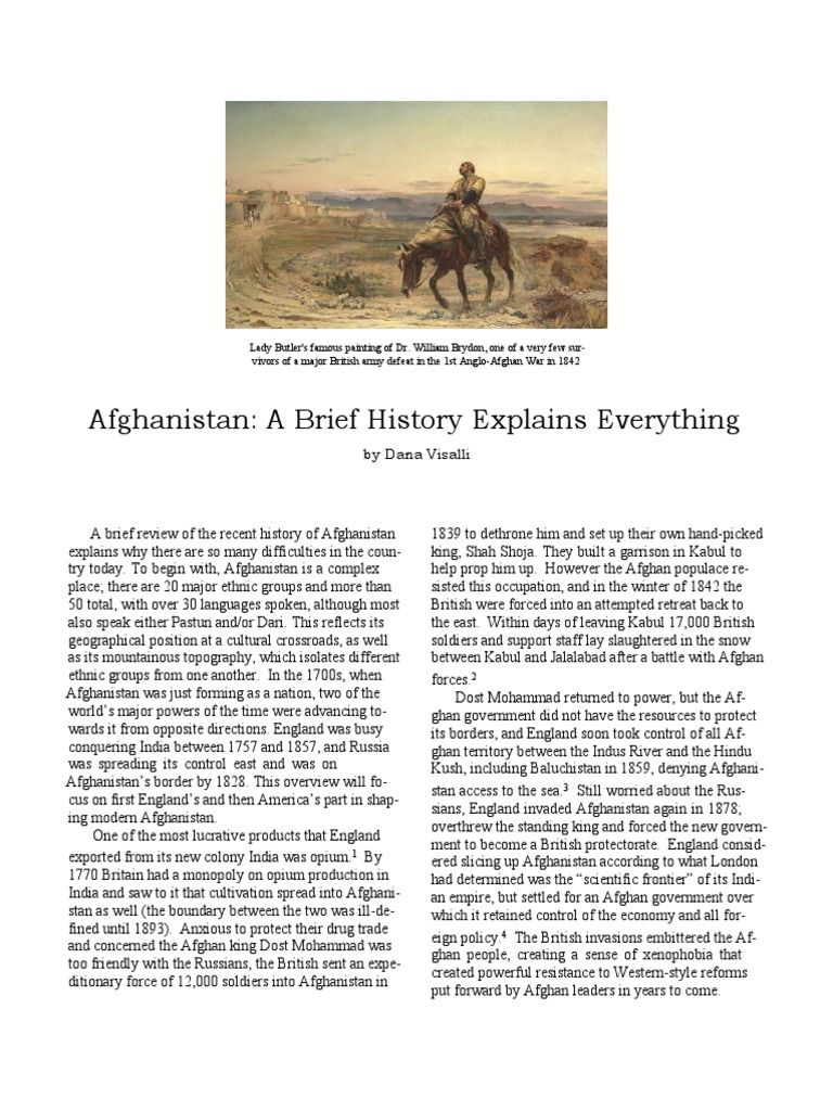 Afghanistan A Brief History | PDF | History