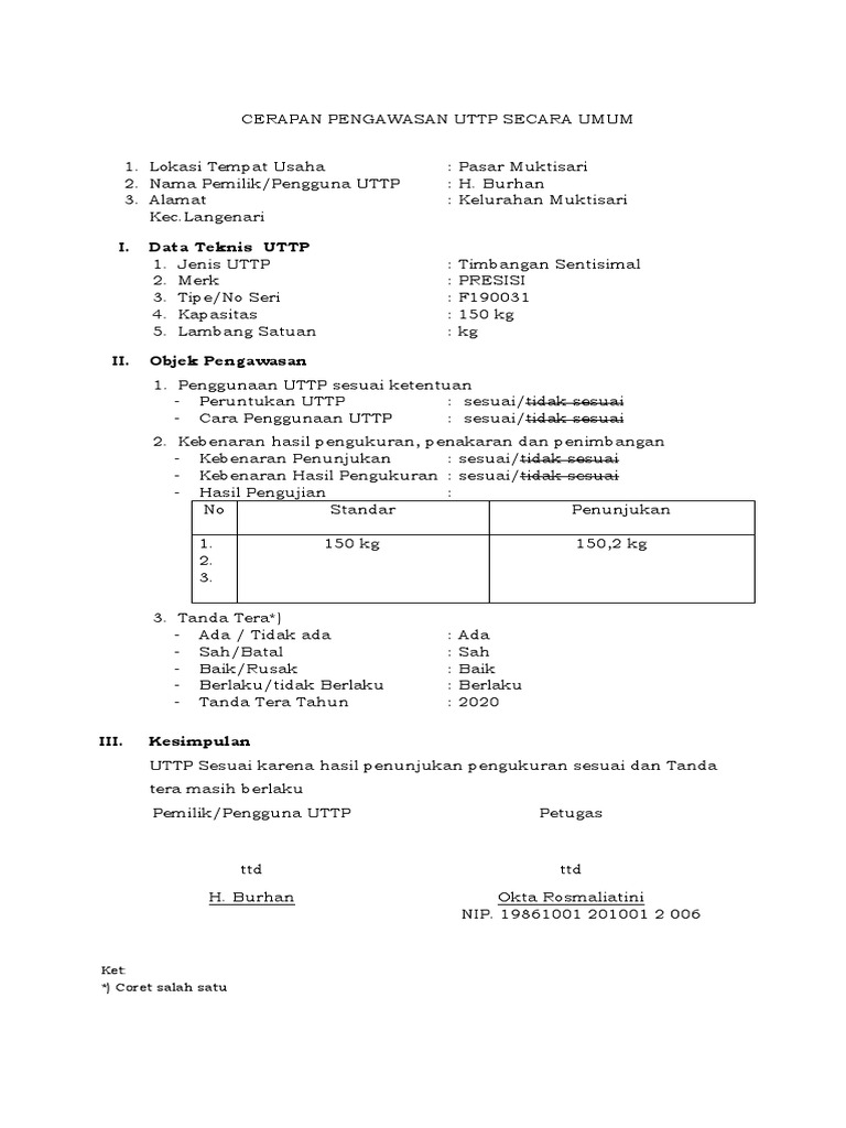 Cerapan Pengawasan Uttp Secara Umum | PDF