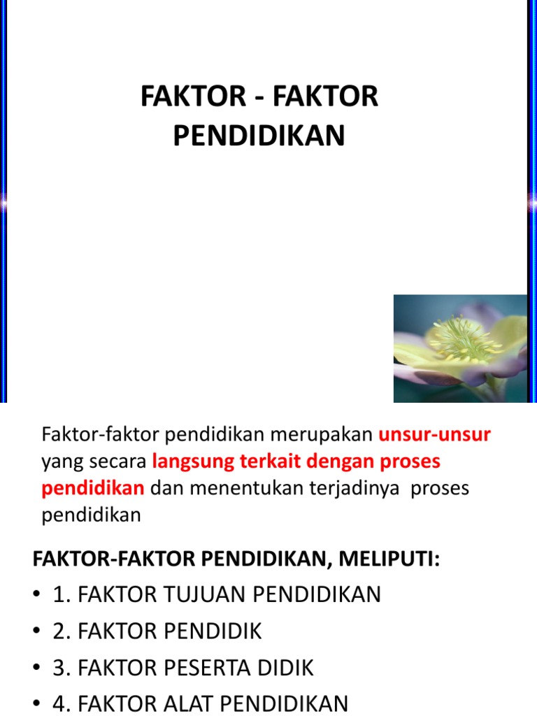 Faktor-Faktor Kunci dalam Pendidikan | PDF