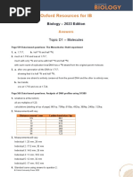 IB Biology Workbook Answers 2023 | PDF