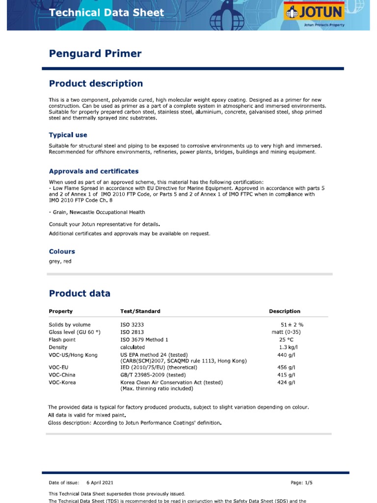 Penguard Jotun Primer | PDF
