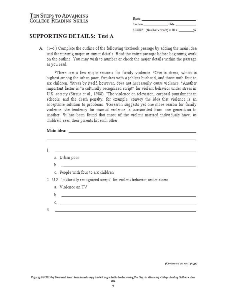 Outlining & Mapping Practice Pages 73-76 | PDF