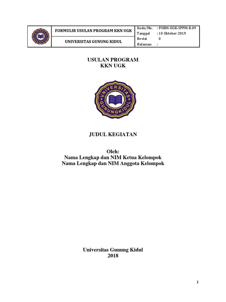 Format Proposal Dan Laporan KKN 2023 | PDF | Ilmu Sosial | Sains & Matematika
