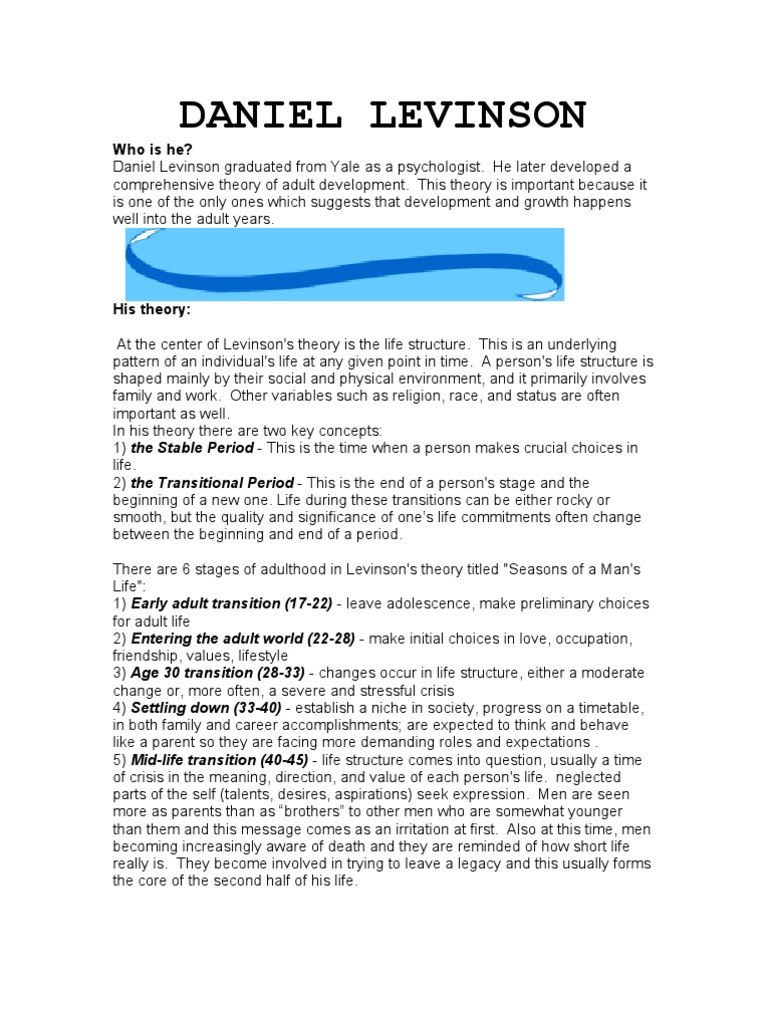 Daniel Levinson | PDF | Adults | Adolescence