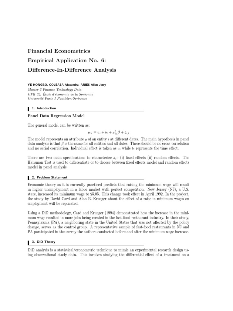 Financial Econometrics Homework 6 | PDF | Econometrics | Mathematical ... Financial Econometrics Homework 6 | PDF | Econometrics | Mathematical ...