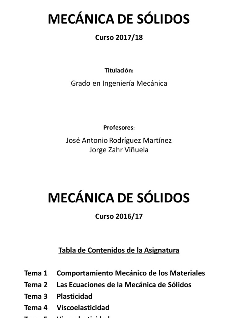 Mecanica de Solidos - Materiales | PDF