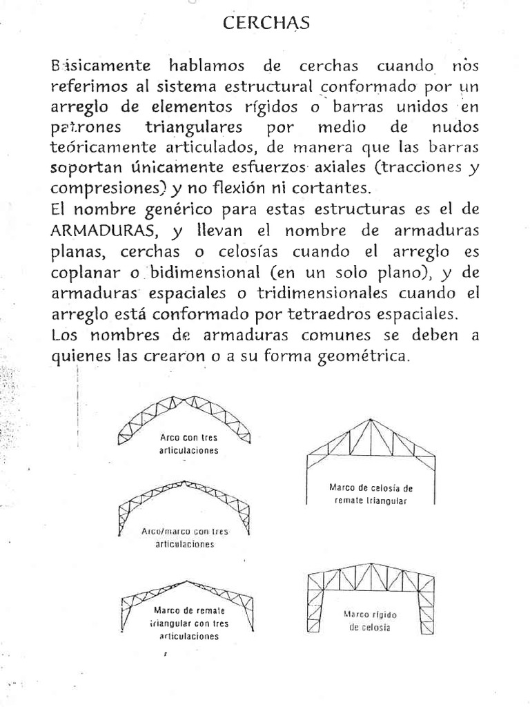 Cerchas Polonceau: Estructuras y Cálculos | PDF | Braguero | edificio