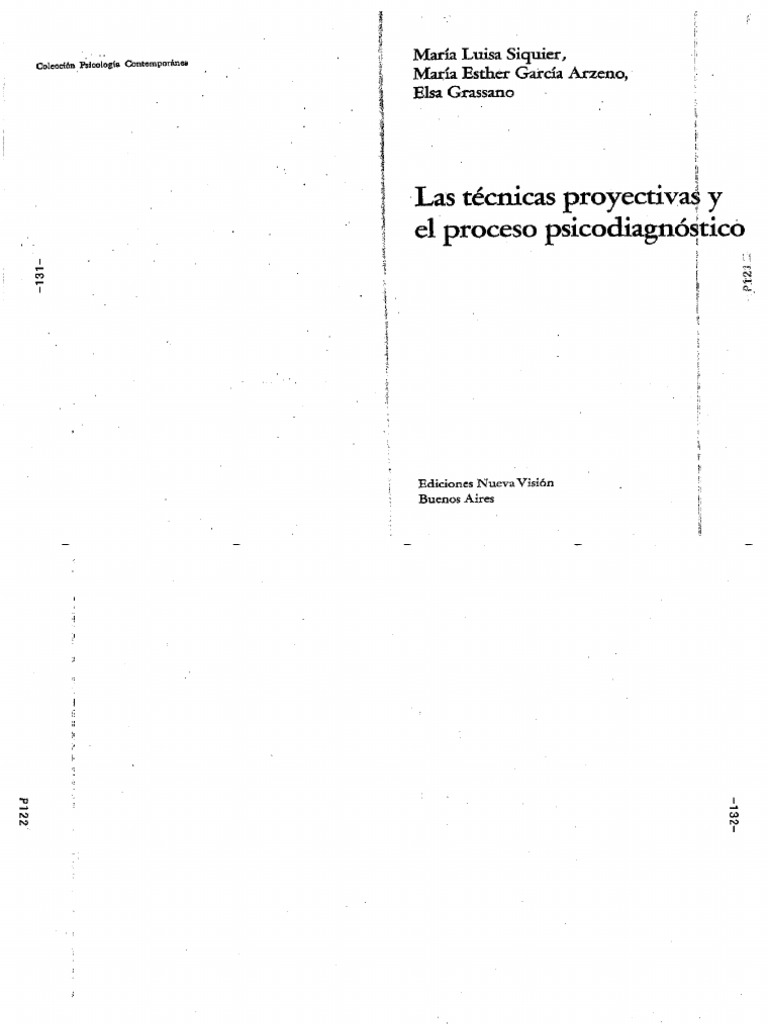 El Proceso Psicodiagnóstico y Las Técnicas Proyectivas Cap. I, II y III - Siquier de Ocampo y ...