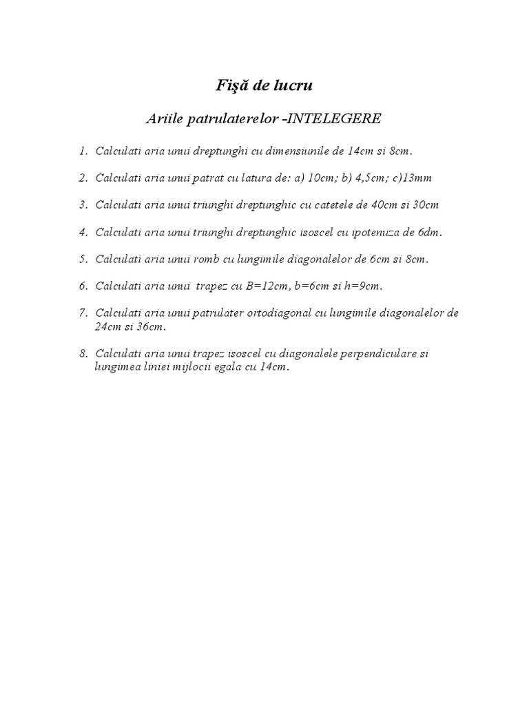 Fisa Arii Patrulatere | PDF