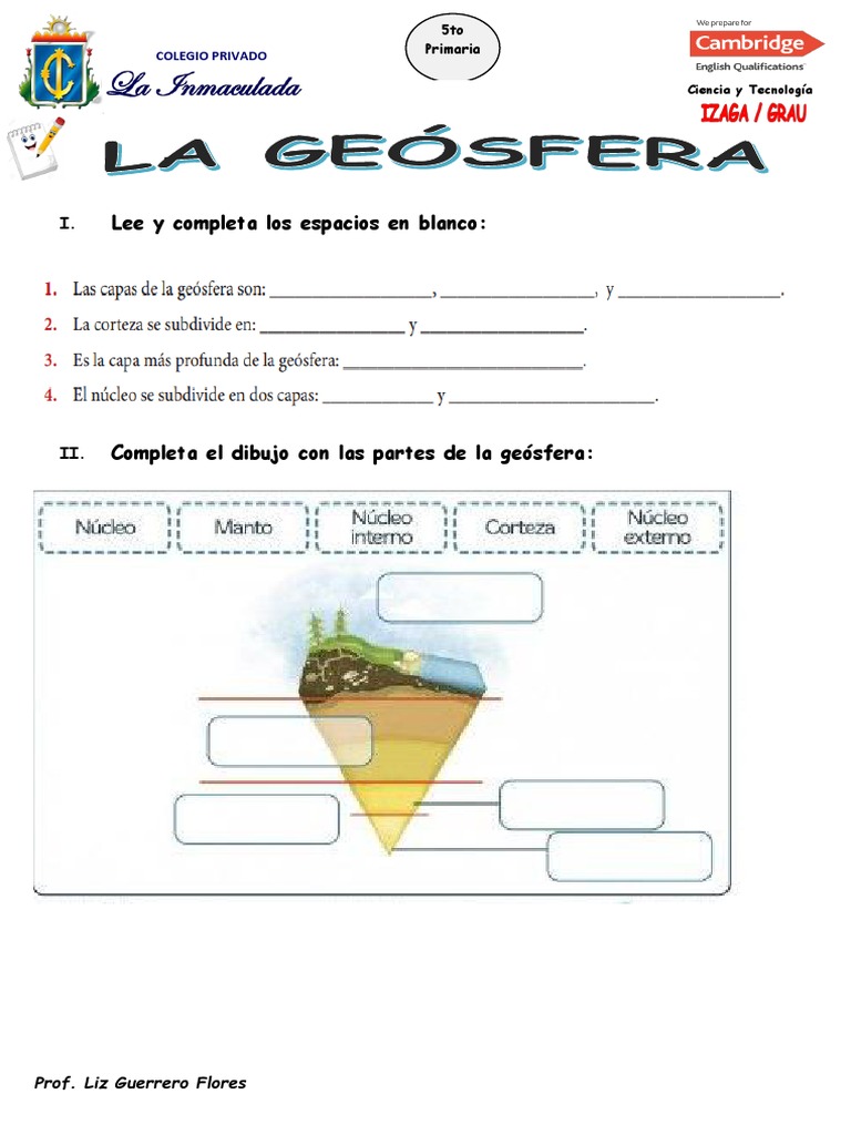 Ciencia 5to - La Geósfera | PDF
