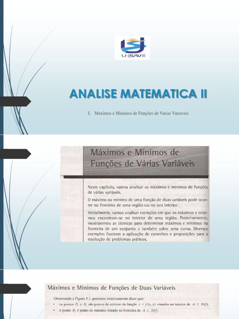Maximos e Minimos de Funcoes de Varias Variaveis | PDF
