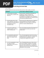 Worksheet 3 Protecting Personal Data | PDF | Social Science