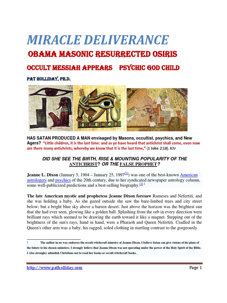 OBAMA Masonic Resurrected Osiris 3 09-23-09 | PDF