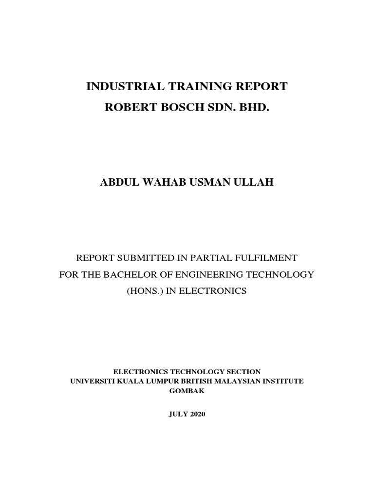 Sample Intra Report | PDF