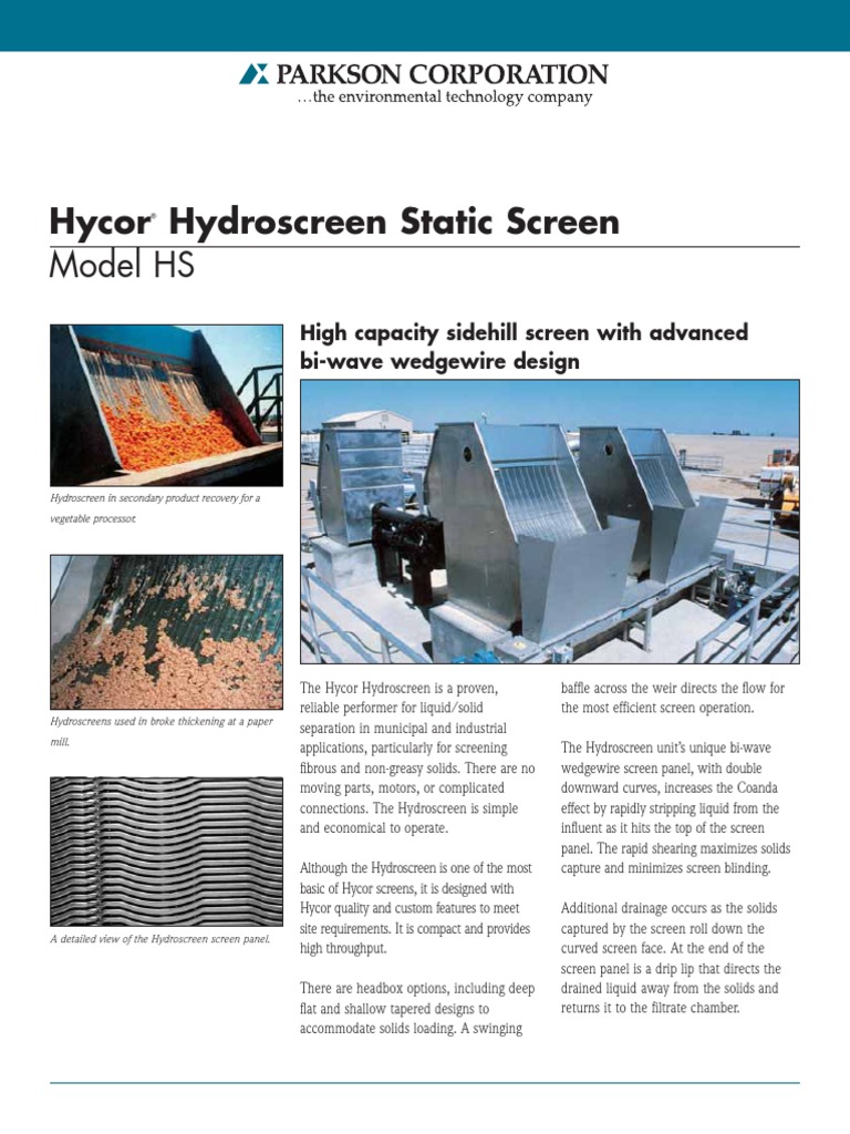 Hydroscreen Static Screen | PDF
