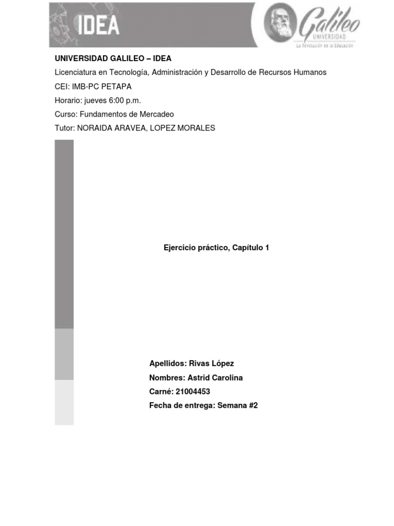 Tarea Capitulo 1 | PDF