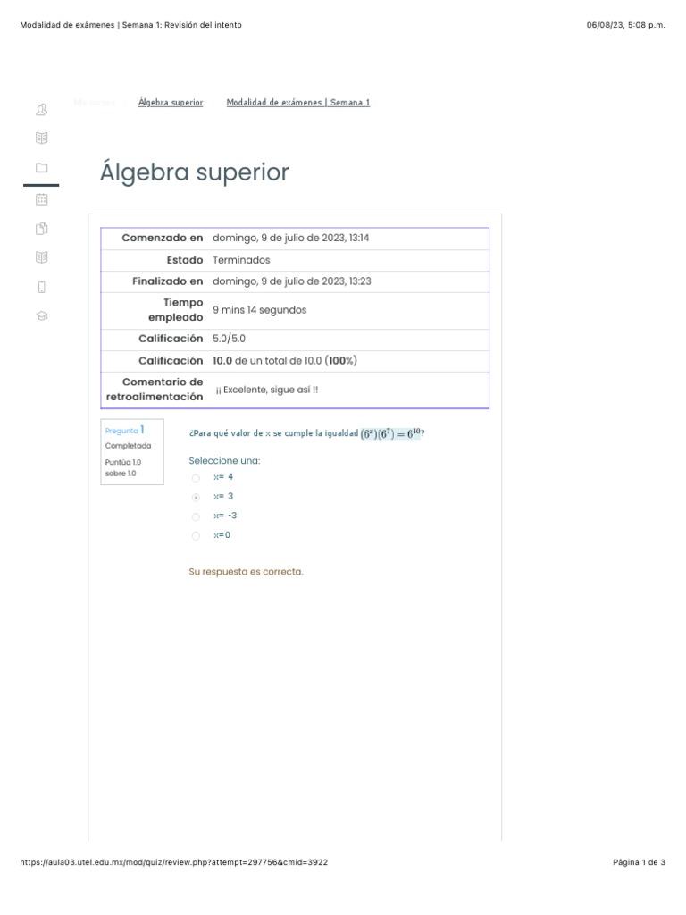 Álgebra Superior Semana 1 | PDF